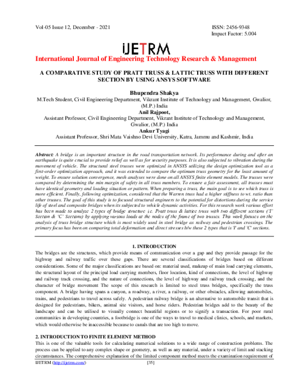 (PDF) International Journal of Engineering Technology Research & Management