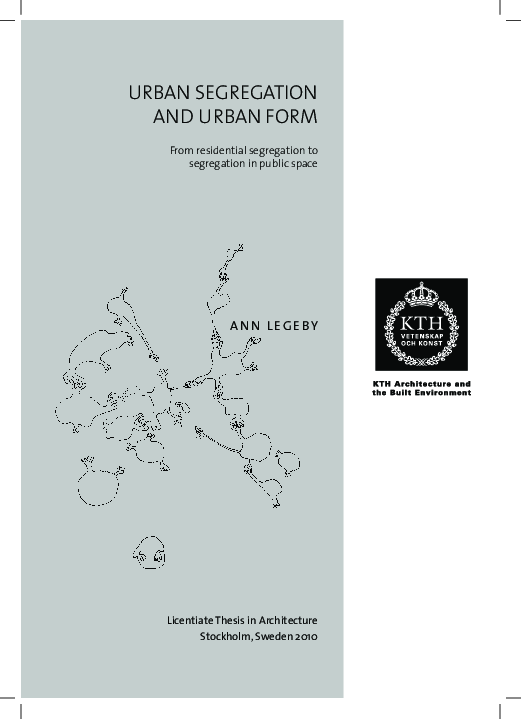 (PDF) URBAN SEGREGATION AND URBAN FORM : From residential segregation ...