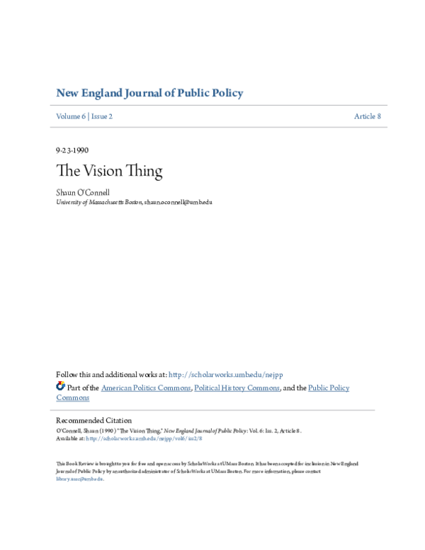 (PDF) The Vision Thing