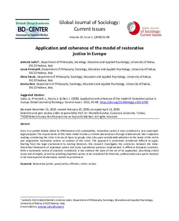 (PDF) Global Journal of Sociology: Current Issues