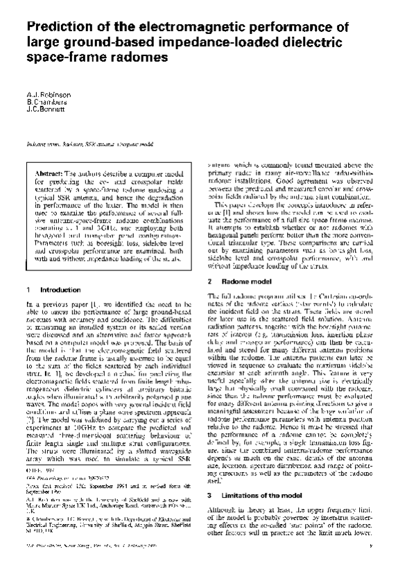 (PDF) Prediction of the electromagnetic performance of large ground-based impedance-loaded ...