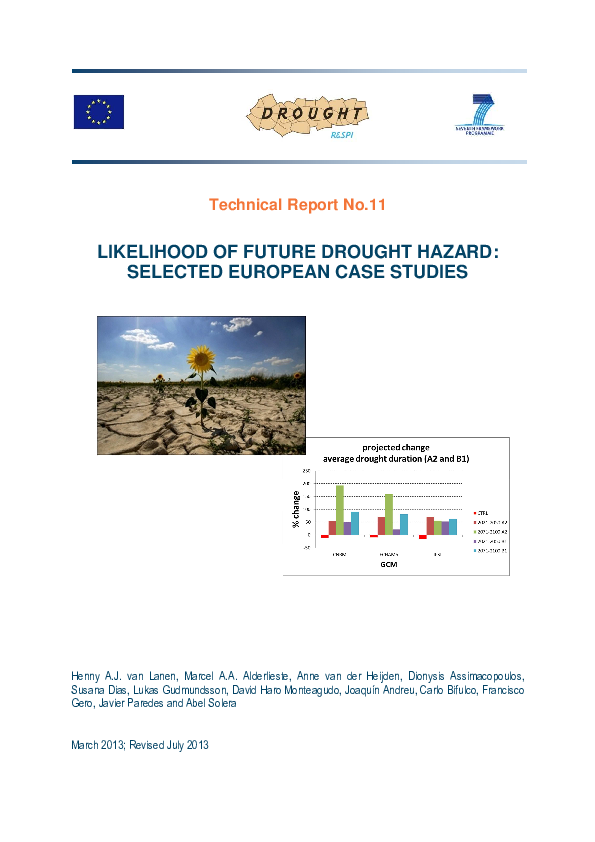(PDF) Likelihood of future drought hazards: selected European case studies