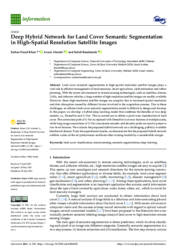 (PDF) Deep Hybrid Network for Land Cover Semantic Segmentation in High ...