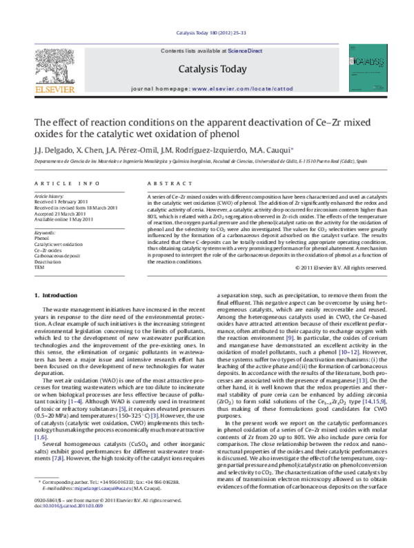 (PDF) The effect of reaction conditions on the apparent deactivation of ...