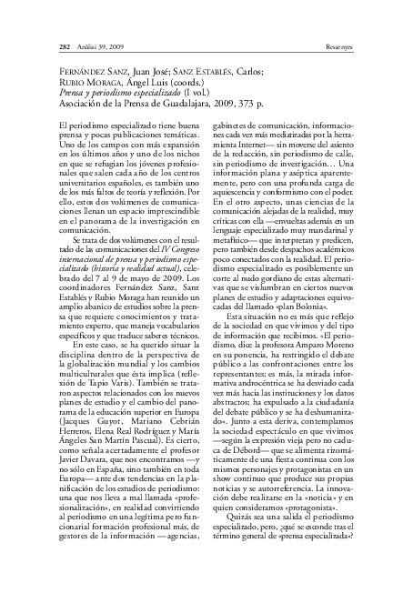 (PDF) FERNÁNDEZ SANZ, Juan José; SANZ ESTABLÉS, Carlos; RUBIO MORAGA ...