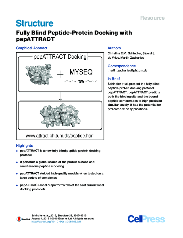 (PDF) Fully Blind Peptide-Protein Docking with pepATTRACT