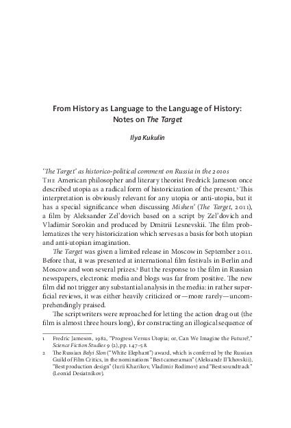 (PDF) From History as Language to the Language of History