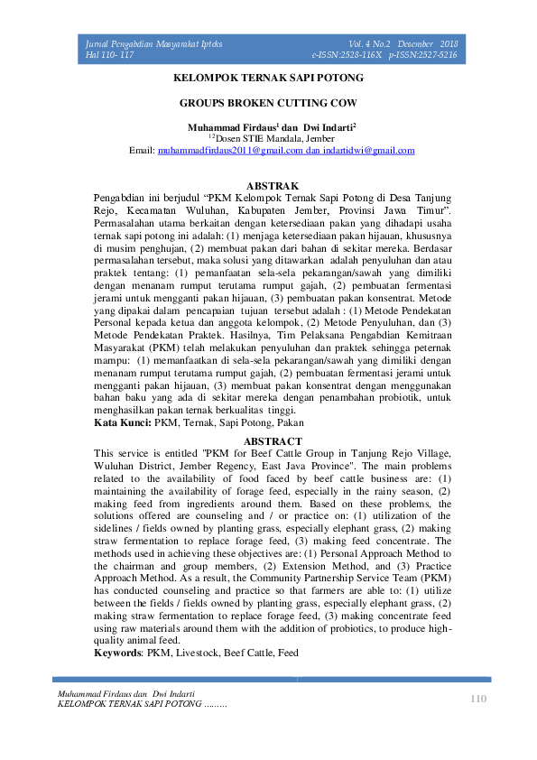 (PDF) Kelompok Ternak Sapi Potong