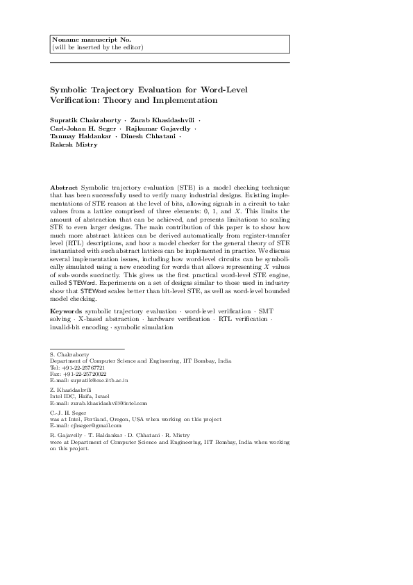 Pdf Word Level Symbolic Trajectory Evaluation