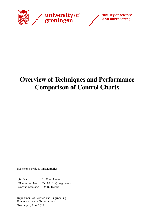 (PDF) Overview of Techniques and Performance Comparison of Control Charts