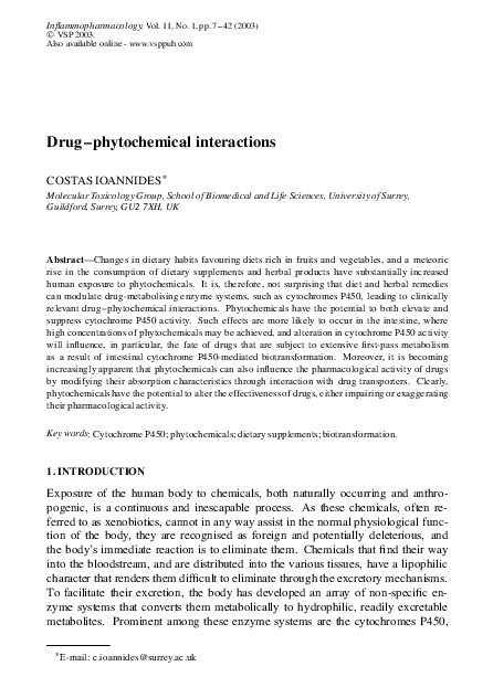 (PDF) Drug–phytochemical interactions