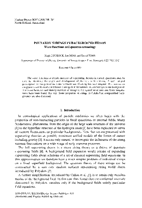 (PDF) Polyakov strings in background fields