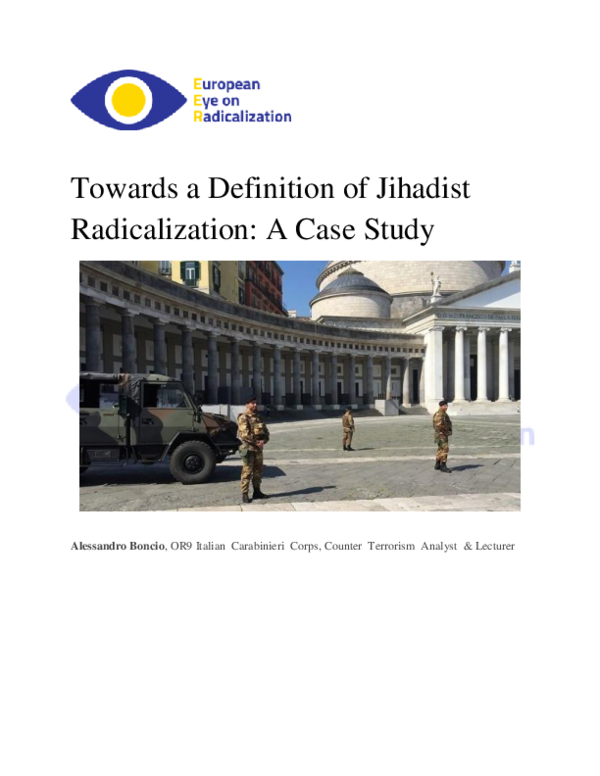 (PDF) Towards a Definition of Jihadist Radicalization : A Case Study | Alessandro Boncio ...