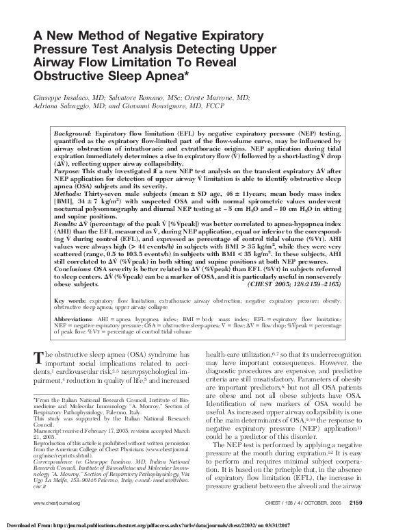 (PDF) A New Method of Negative Expiratory Pressure Test Analysis ...