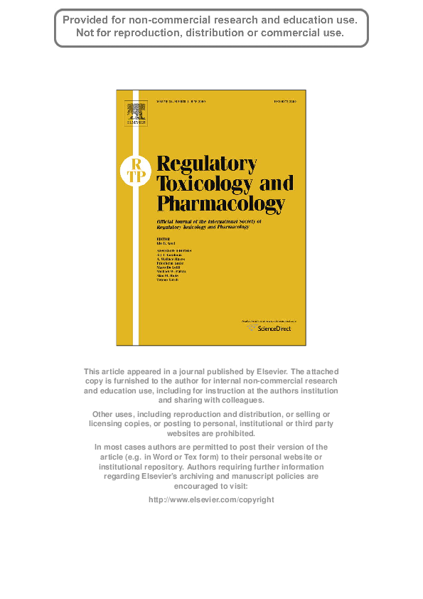 (PDF) THE RELEVANCE OF THE RAT LUNG RESPONSE TO PARTICLE OVERLOAD FOR ...