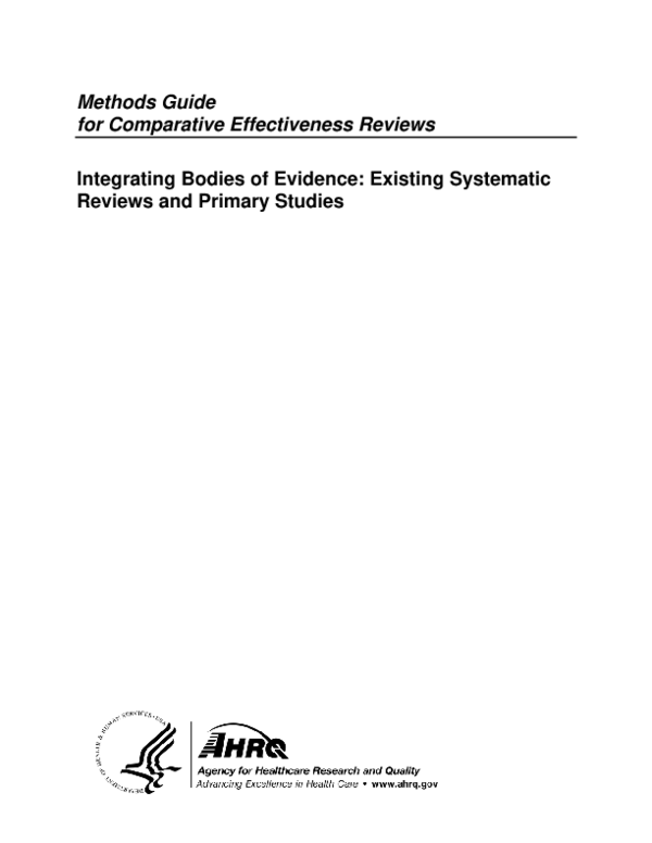(PDF) Integrating Bodies of Evidence: Existing Systematic Reviews and ...