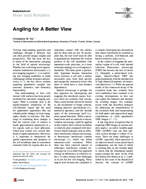 (PDF) Angling for A Better View