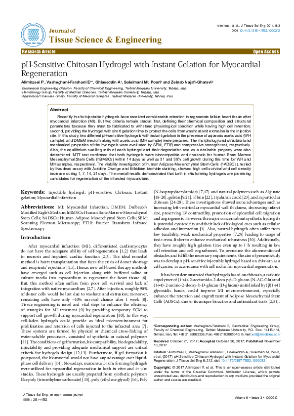 (PDF) pH-Sensitive Chitosan Hydrogel with Instant Gelation for ...