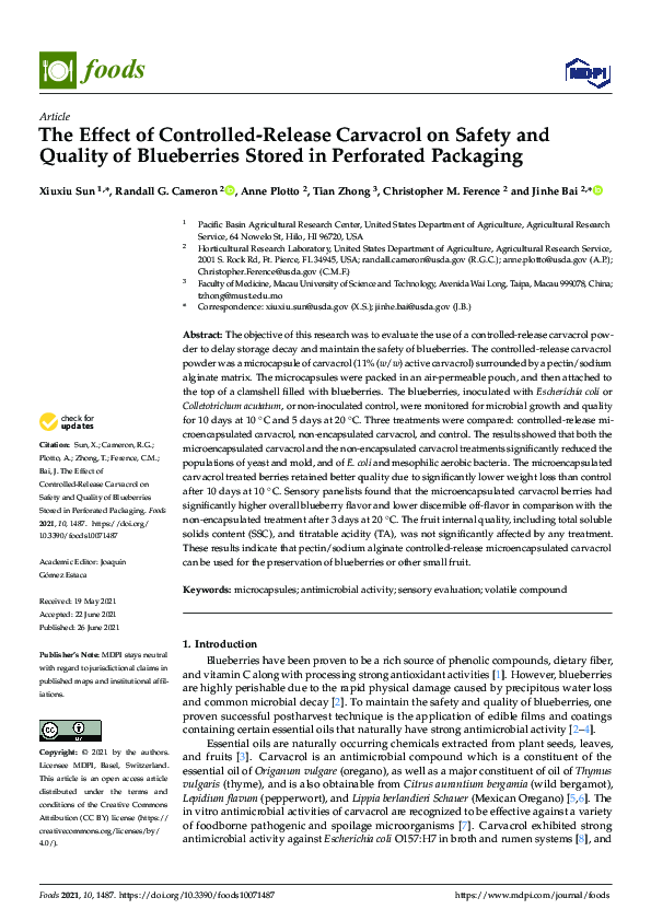 (PDF) The Effect of Controlled-Release Carvacrol on Safety and Quality ...