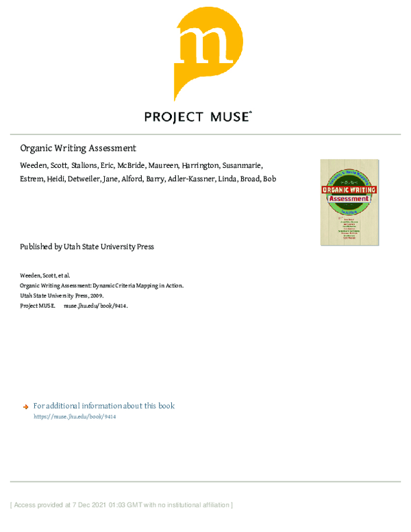 (PDF) Organic Writing Assessment