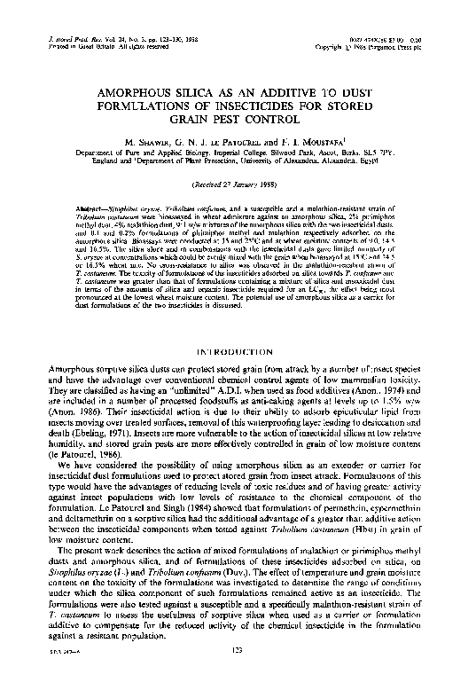 (PDF) Amorphous silica as an additive to dust formulations of ...