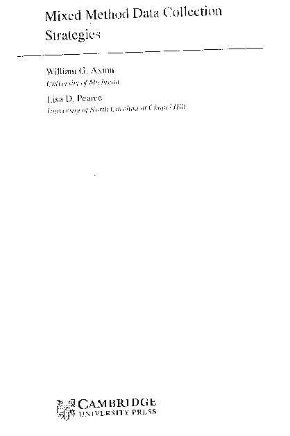 (PDF) Mixed method data collection strategies