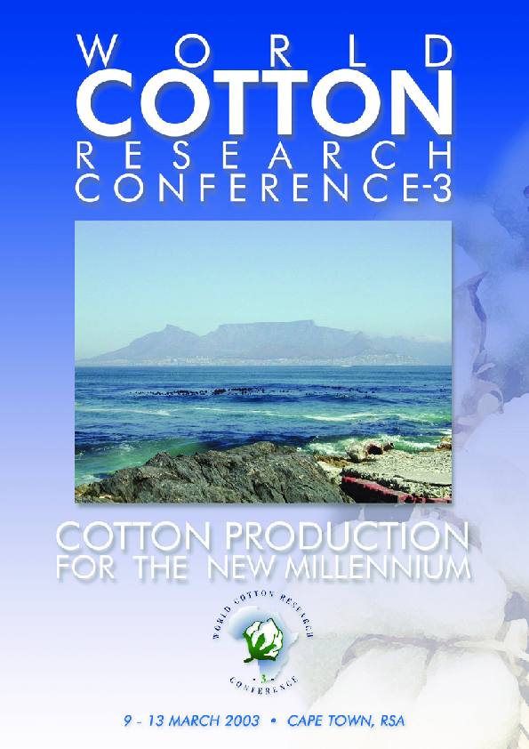 (PDF) PROCEEDINGS OF THE WORLD COTTON RESEARCH CONFERENCE-3 Cotton ...