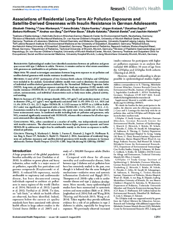 (PDF) Associations of Residential Long-Term Air Pollution Exposures and ...