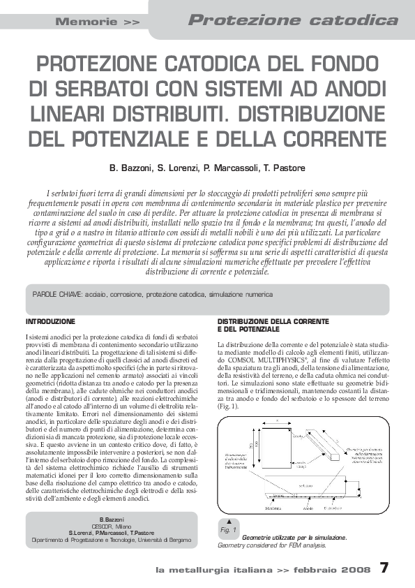 (PDF) Cathodic protection of tanks bottom by means of linear grid ...