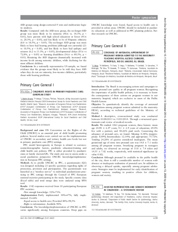 (PDF) PS-354 Assisted Reproduction And Somatic Morbidity In Childhood - A Systematic Review