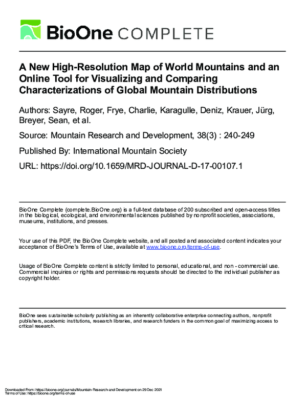 (PDF) A New High-Resolution Map of World Mountains and an Online Tool ...