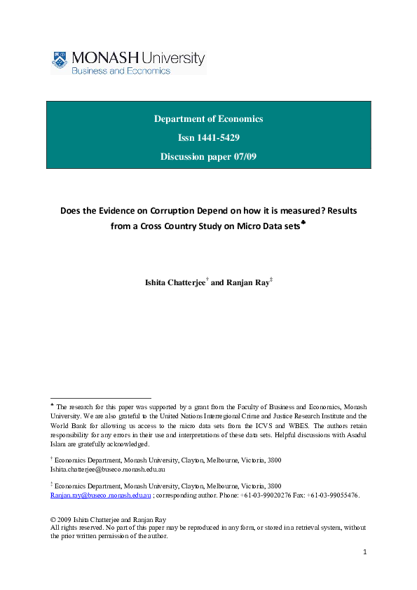 (PDF) Does the evidence on corruption depend on how it is measured ...