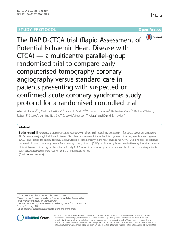 (PDF) The RAPID-CTCA trial (Rapid Assessment of Potential Ischaemic ...