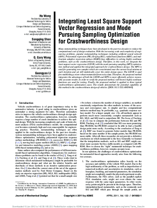 Pdf Integrating Least Square Support Vector Regression And Mode