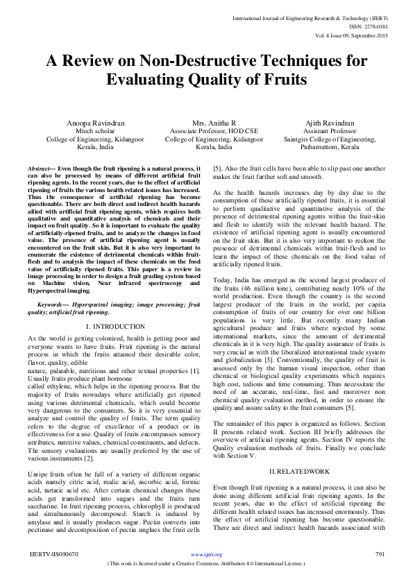 (PDF) A Review on Non-Destructive Techniques for Evaluating Quality of ...