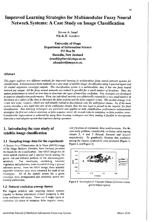 (PDF) Improved learning strategies for multimodular fuzzy neural ...