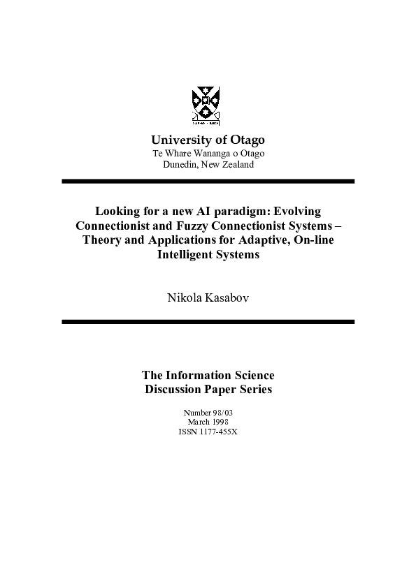 Pdf Looking For A New Ai Paradigm Evolving Connectionist And Fuzzy
