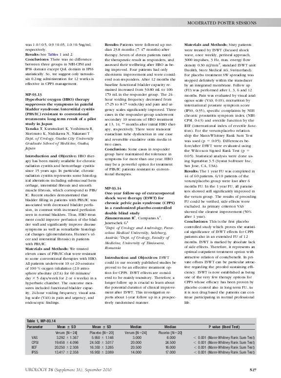 (PDF) MP-03.14: One-year follow-up of extracorporeal shock wave therapy (ESWT) for chronic ...