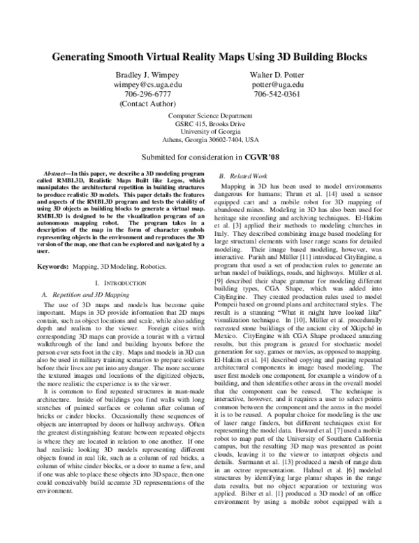 (PDF) Generating Smooth Virtual Reality Maps Using 3D Building Blocks