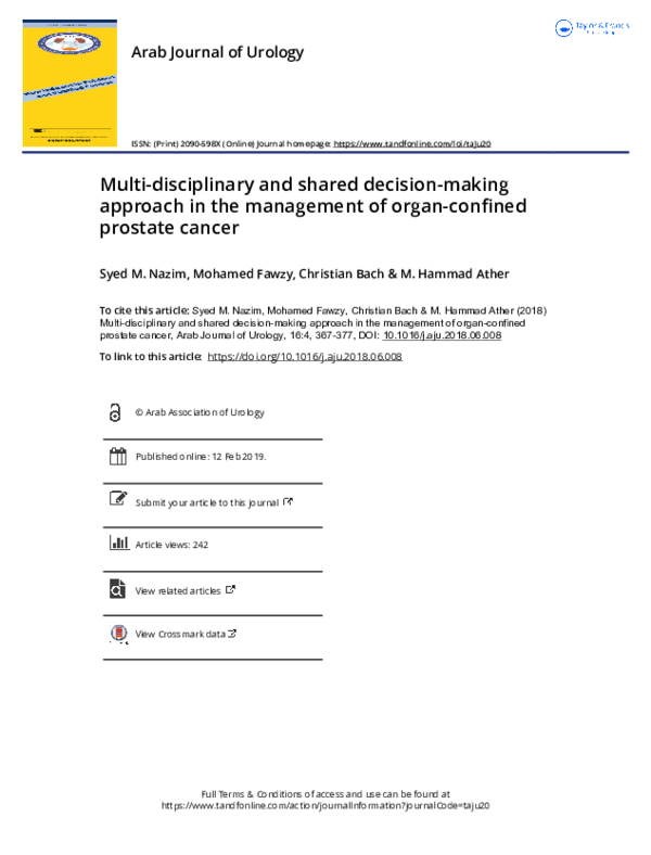 (PDF) Multi-disciplinary and shared decision-making approach in the ...