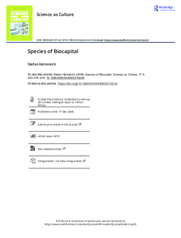 (PDF) Species of biocapital