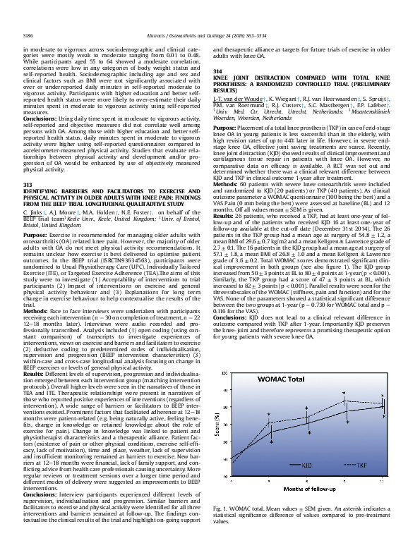 (PDF) Knee joint distraction compared with total knee prosthesis: A ...