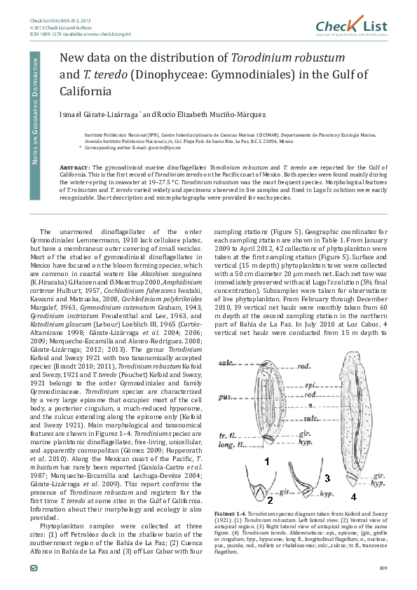 (PDF) New data on the distribution of Torodinium robustum and T. teredo ...