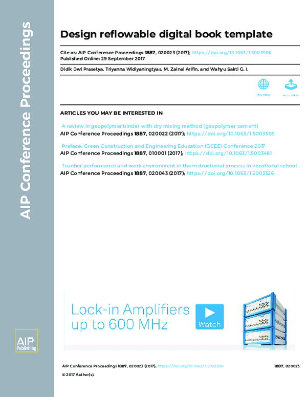 (PDF) Design reflowable digital book template