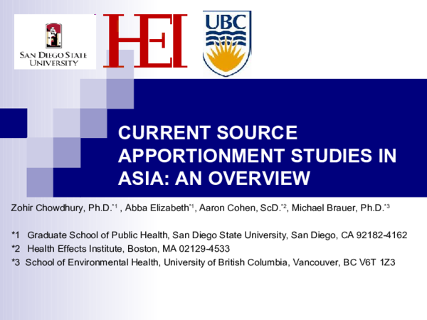 (PDF) Current source apportionment studies in Asia: An overview