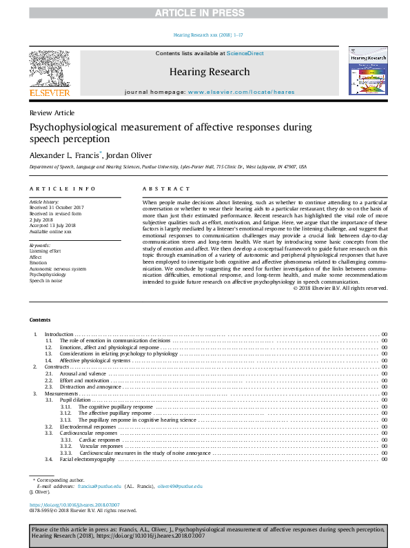 (PDF) Psychophysiological measurement of affective responses during ...