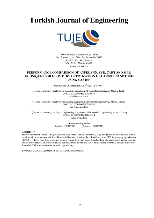 (PDF) Performance Comparison of Anfis, Ann, SVR, Cart and MLR ...