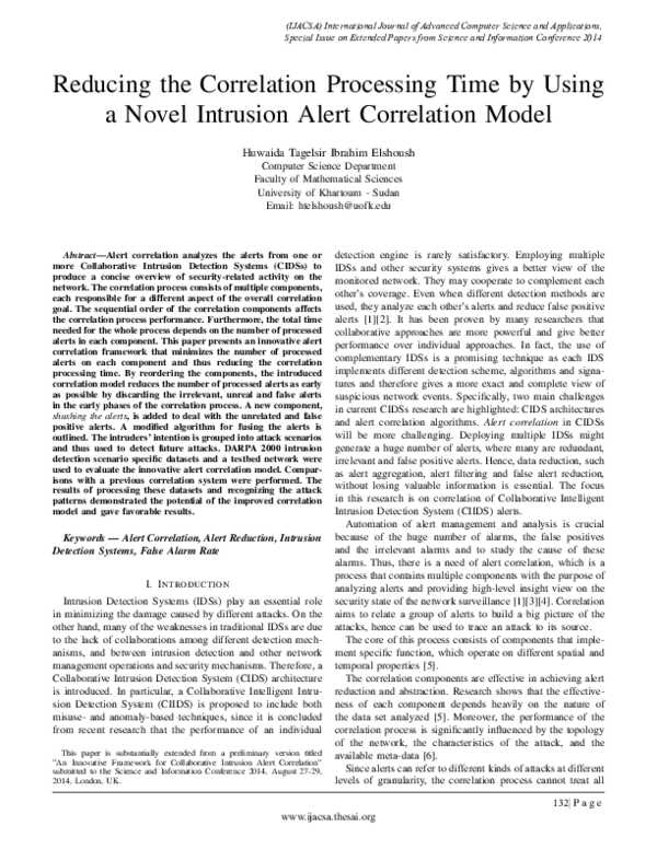 Pdf Reducing The Correlation Processing Time By Using A Novel