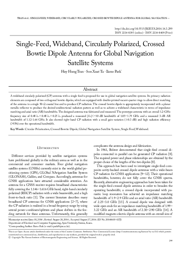 (PDF) Single-Feed, Wideband, Circularly Polarized, Crossed Bowtie ...