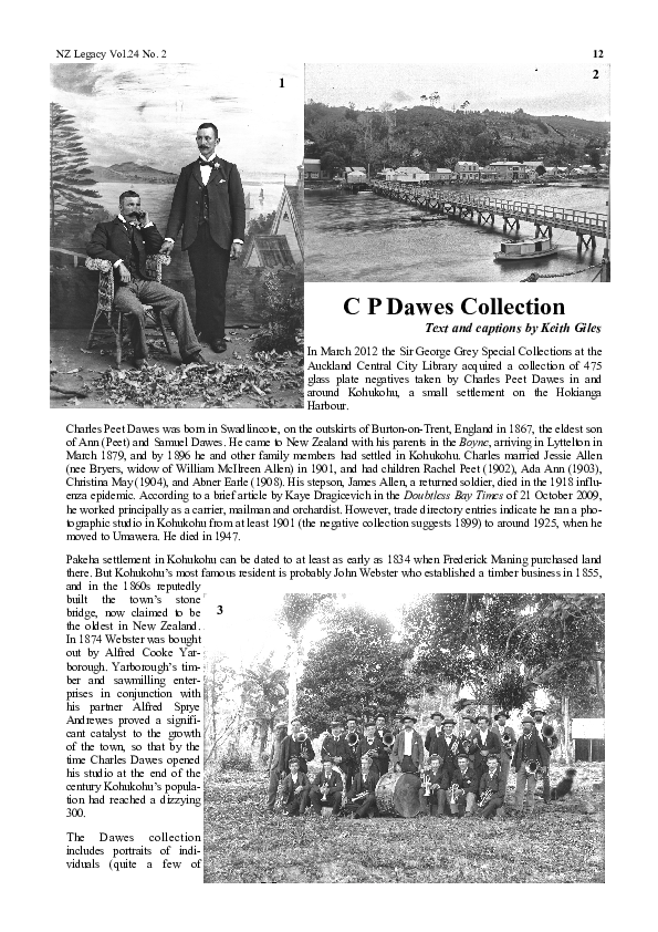 (PDF) C P Dawes collection